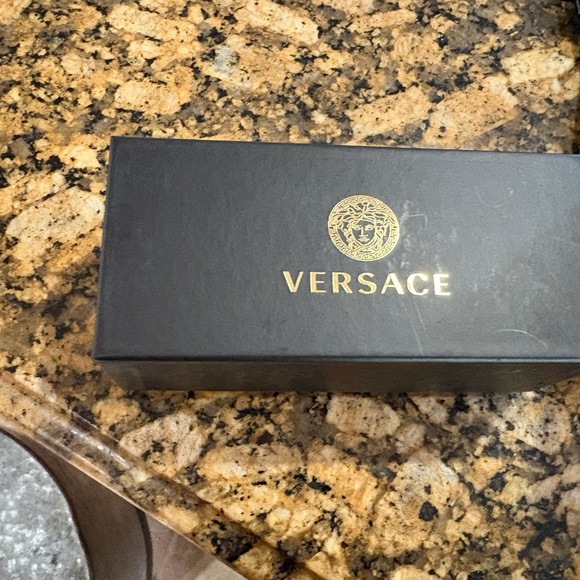 Versace | Accessories | Versace Black Box With Gold Logo | Poshmark